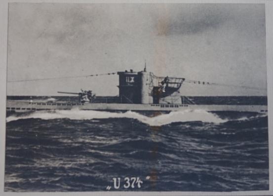 IMCS Militaria | Portrait Photo Poster U-374 U Boot Crew KIA