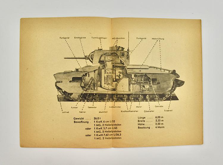 IMCS Militaria | Panzer Nahkampftafel Englischer J Pz Kpfw Mark 2